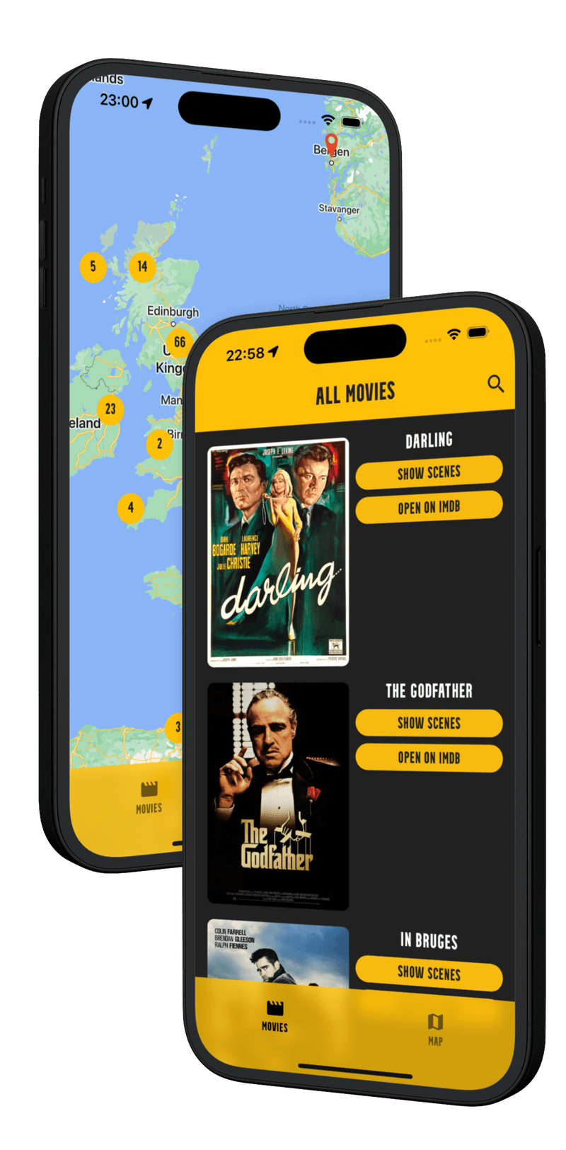 Map and Movies - Explore your favourite movie locations